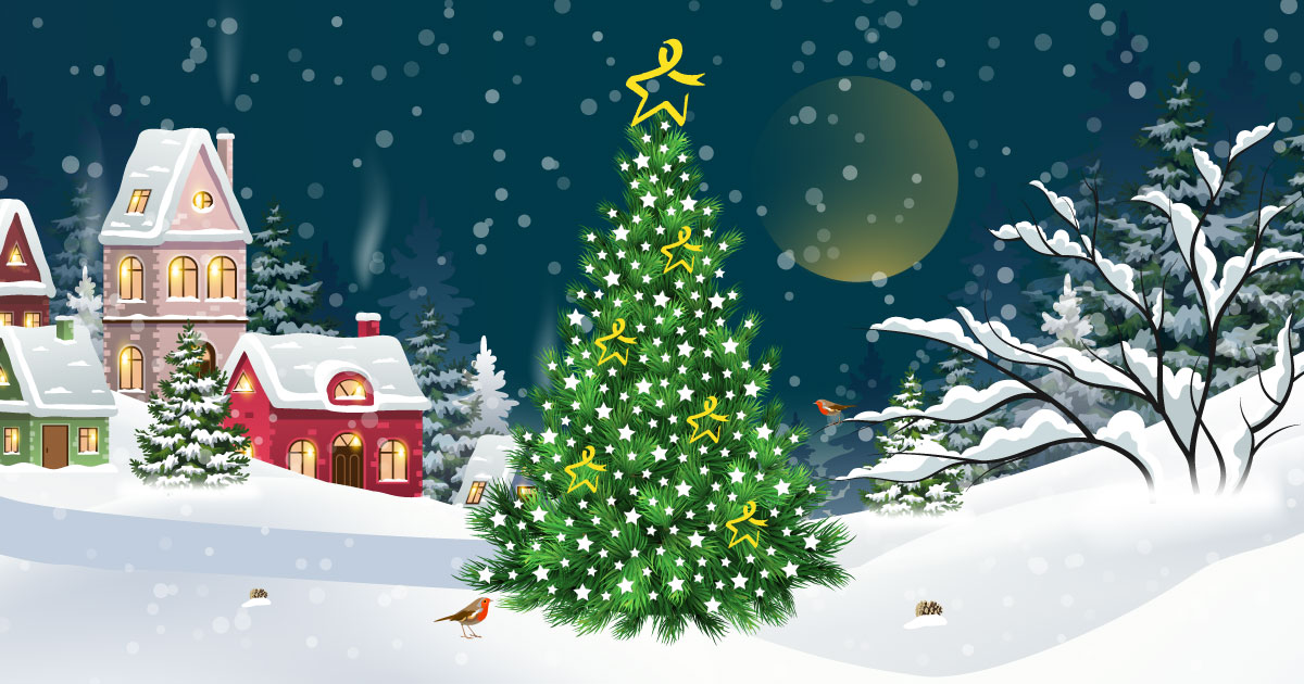 Bowel Cancer UK Christmas Tree 2023 | Visufund