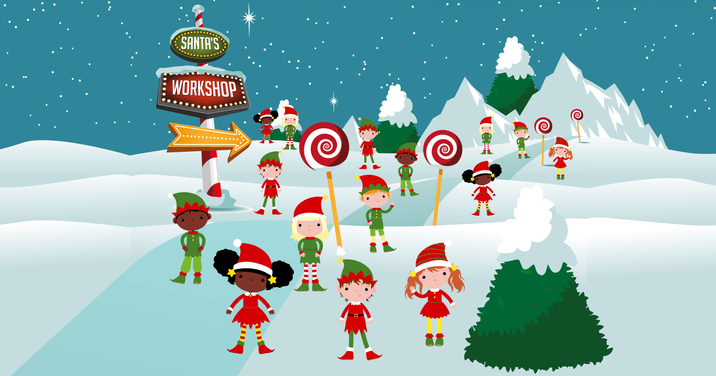 Festive Elves template | Visufund